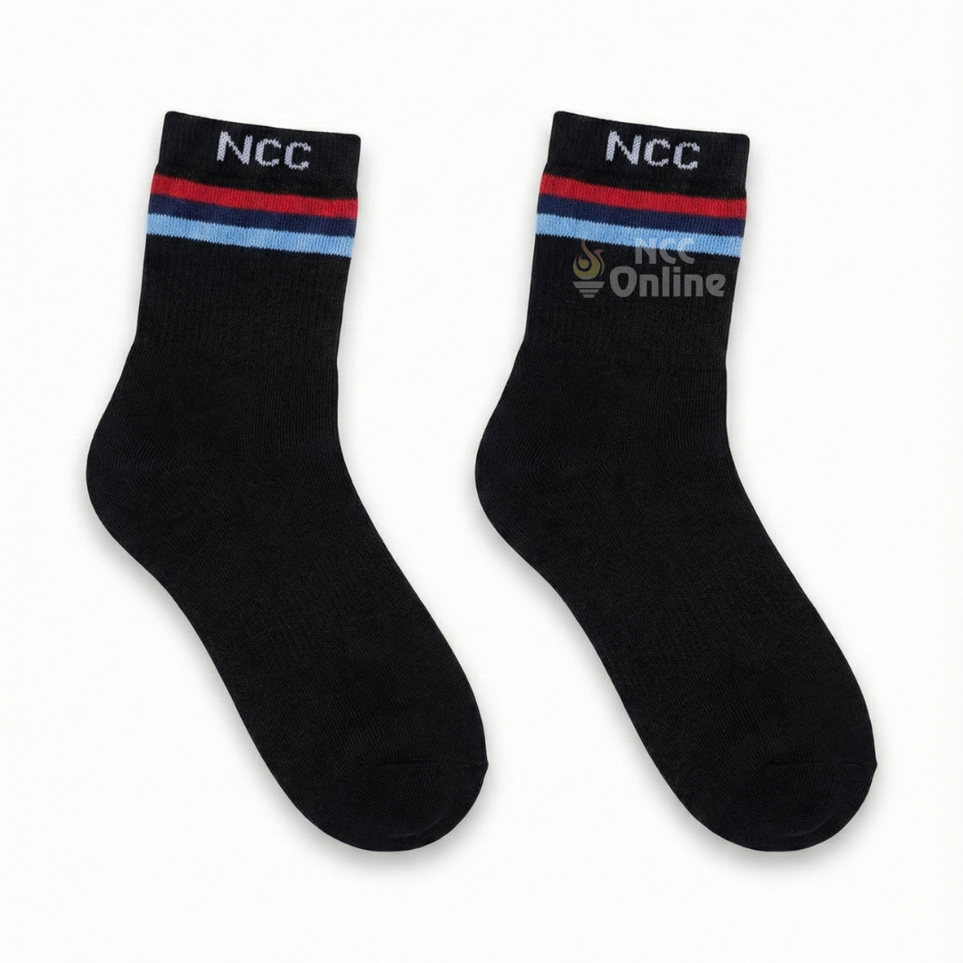 Buy NCC Cadet Socks Black with Stripe Design Online India – NCC Online